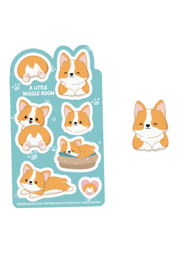 Corgi Sticker Sheet – Laine Honolulu