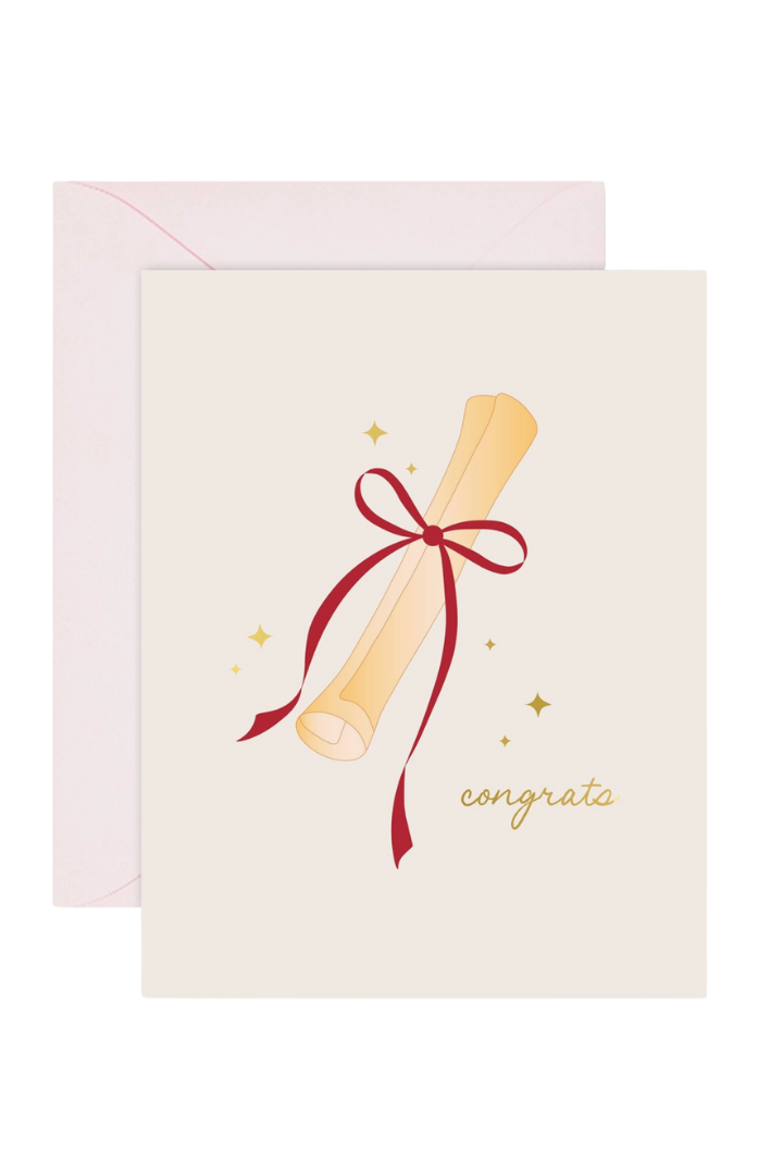 Congrats Diploma Bow Card – Laine Honolulu