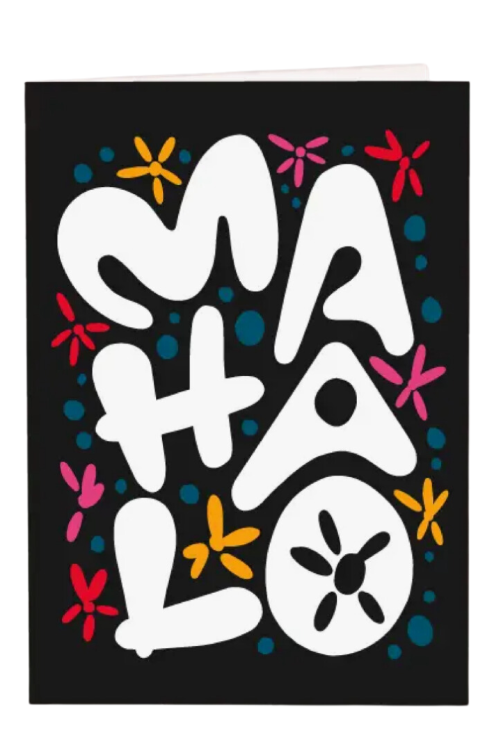 Puffy Mahalo Greeting Card – Laine Honolulu