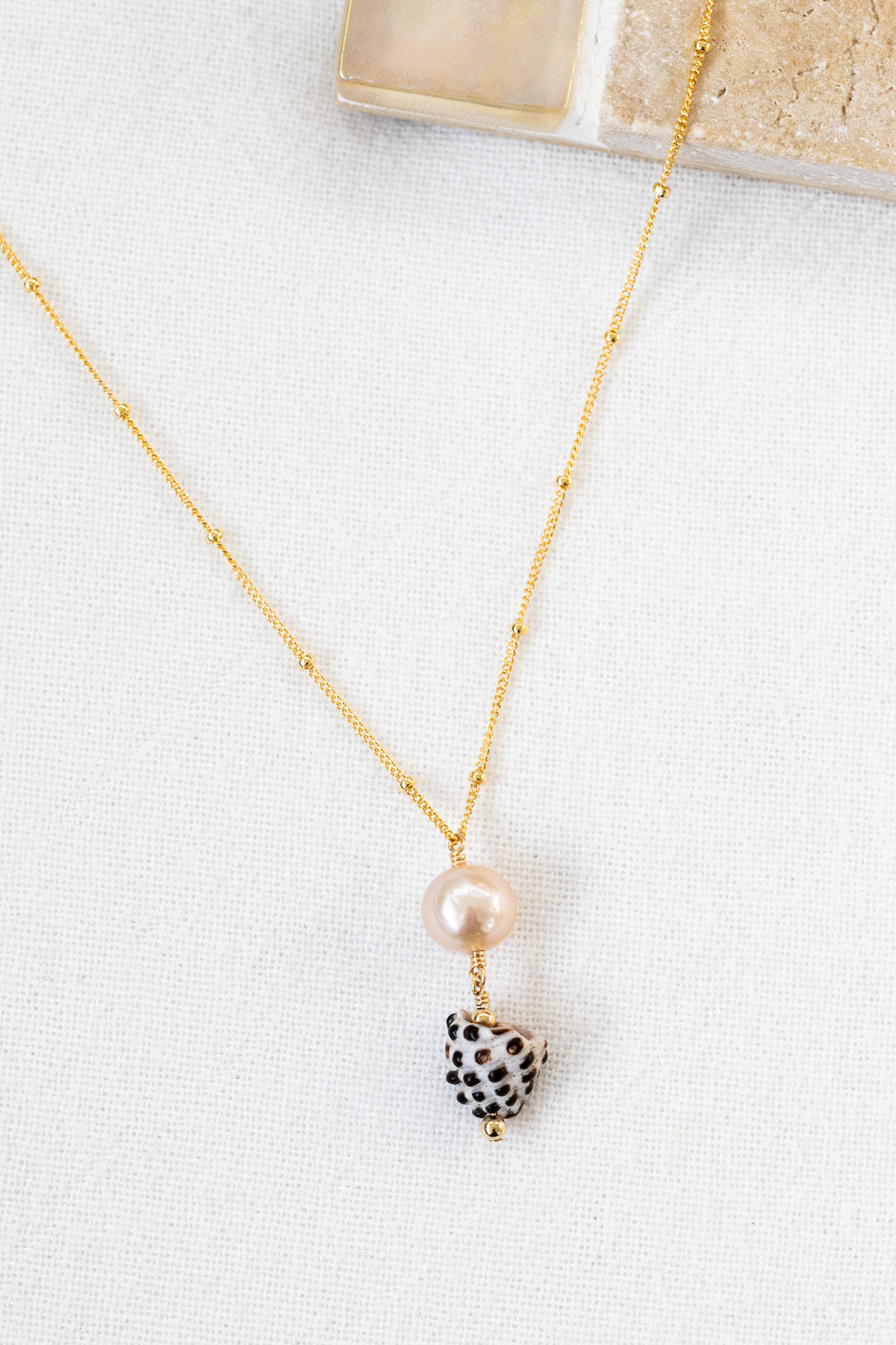 Edison Pearl Drupe Shell Necklace – Laine Honolulu